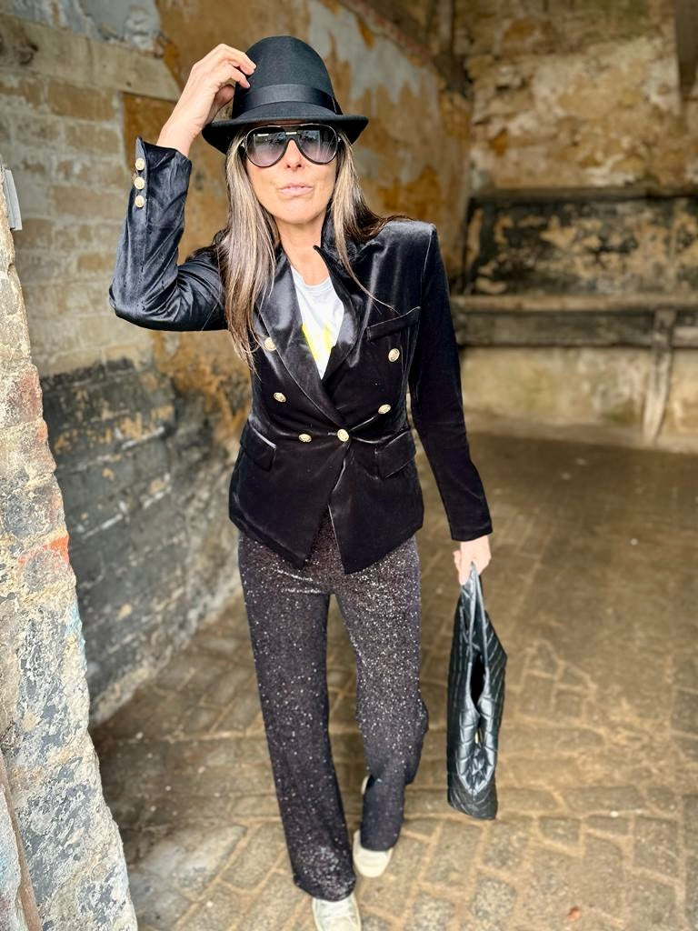 Jessica Velvet Pant Sparkle – Law & Co.