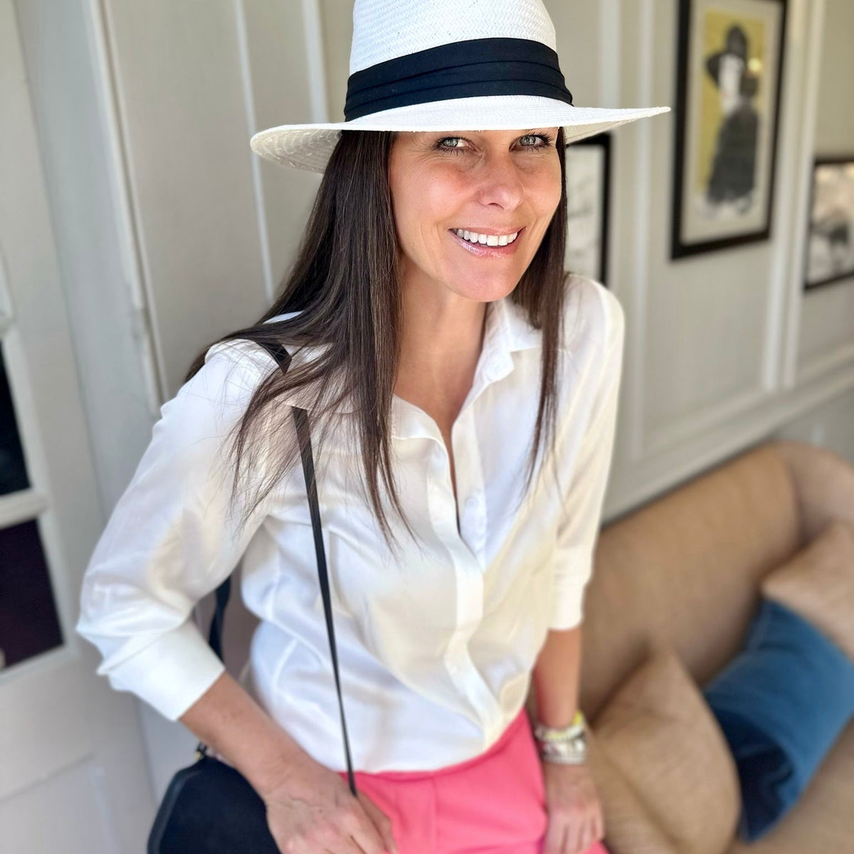 Camille Satin Shirt White – Law & Co.