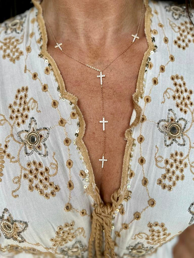 Lariat Cross Necklace – Law & Co.